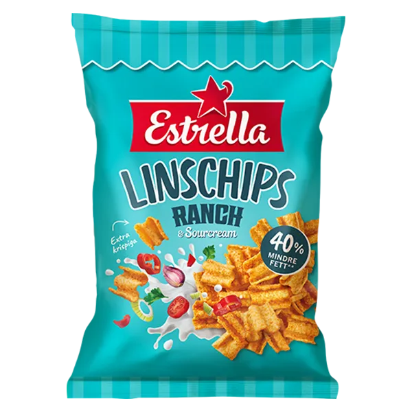 Estrella Lentil Chips Ranch & Sour Cream 90g – Swedish Candy